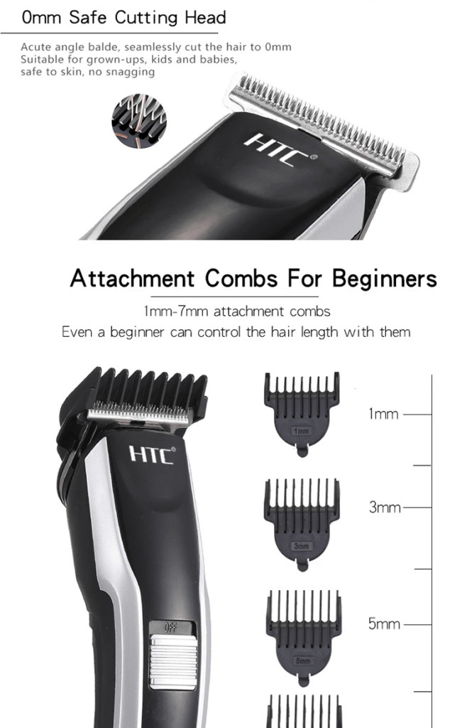 HTC AT-538 Basic Rechargeable Electric Trimmer for Hair & Beard HTC AT-538 Basic Rechargeable Electric Trimmer for Hair & Beard