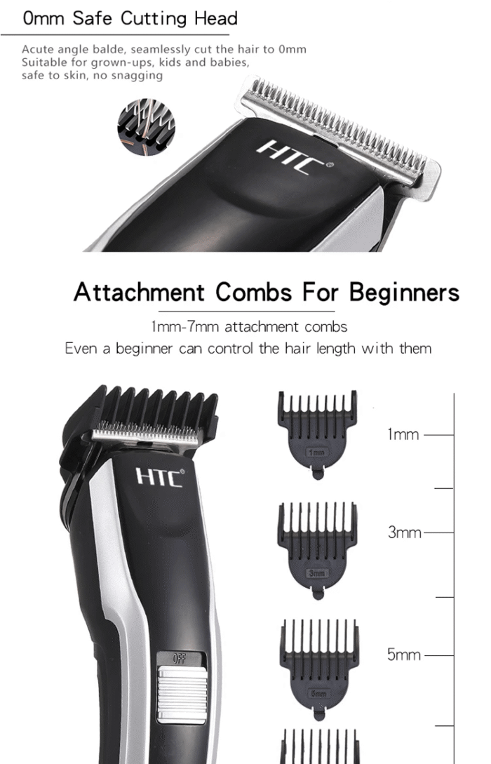 HTC AT-538 Rechargeable Electric Trimmer for Hair & Beard